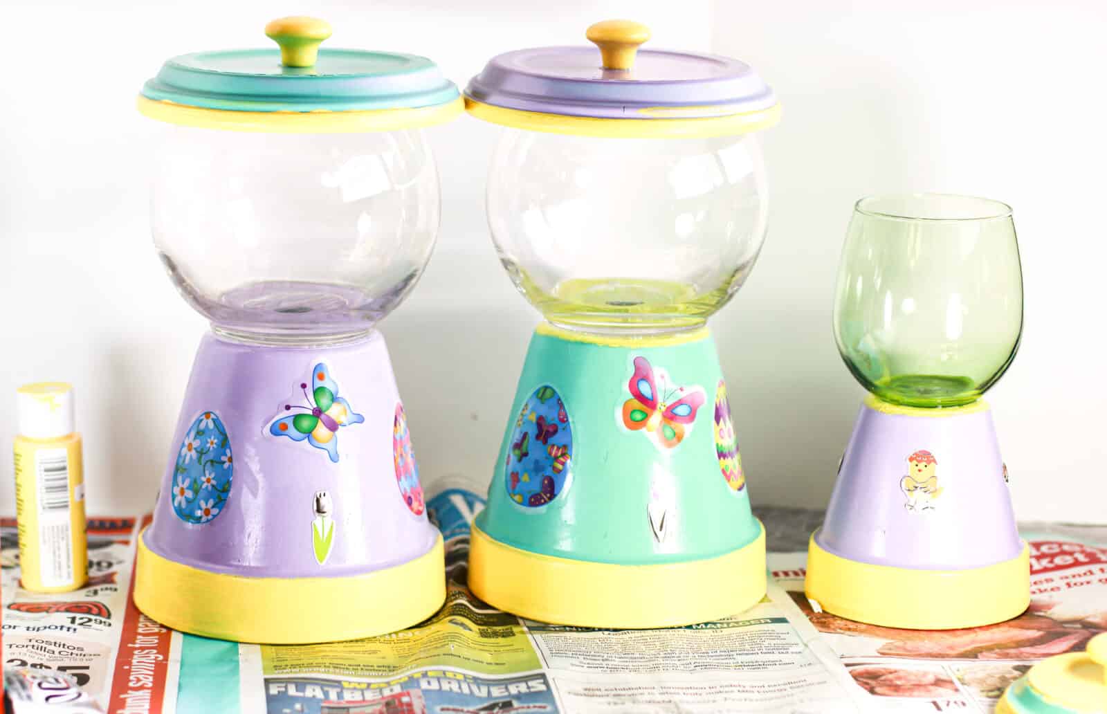 DIY Gumball Machine Easter Candy Jar Idea Crafts
