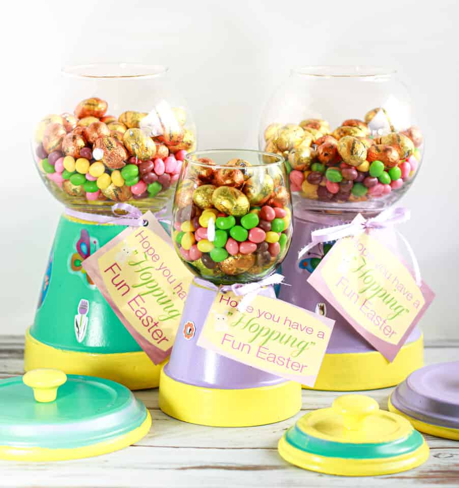 DIY Gumball Machine Easter Candy Jar Idea Crafts