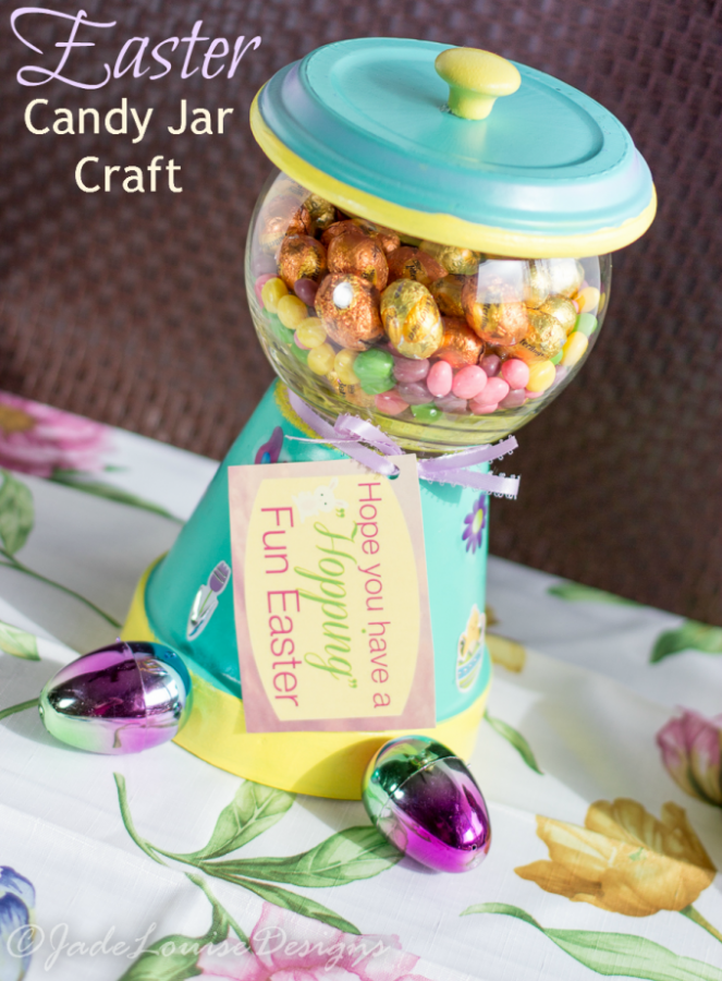 Best Easter Candy Jar Craft! Nestle filled Gumball Machine Candy Jar