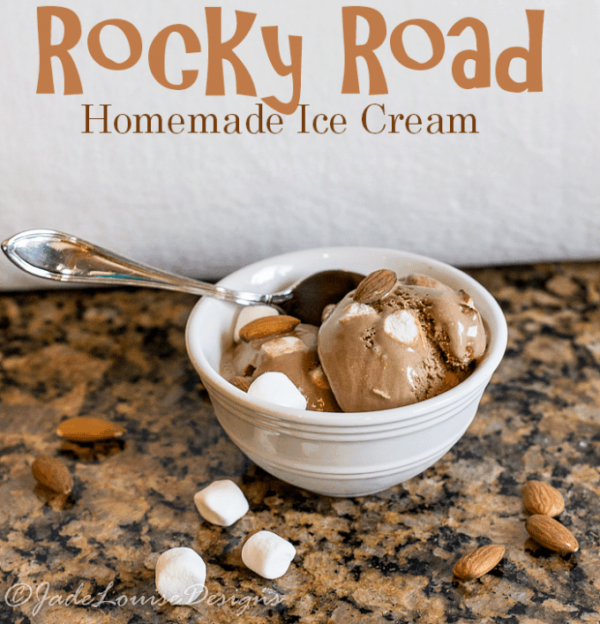Smooth Rocky Road Homemade Ice Cream