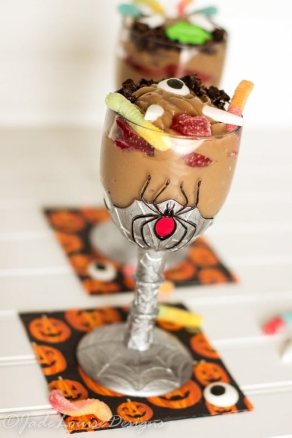 Easy Halloween Desserts - Spooky Pudding Cup Trifle with TruMoo