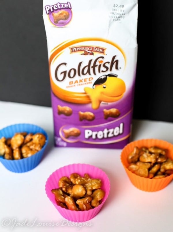 Fluffy No Bake Chocolate Cheesecake Tarts with Goldfish Pretzel Crust