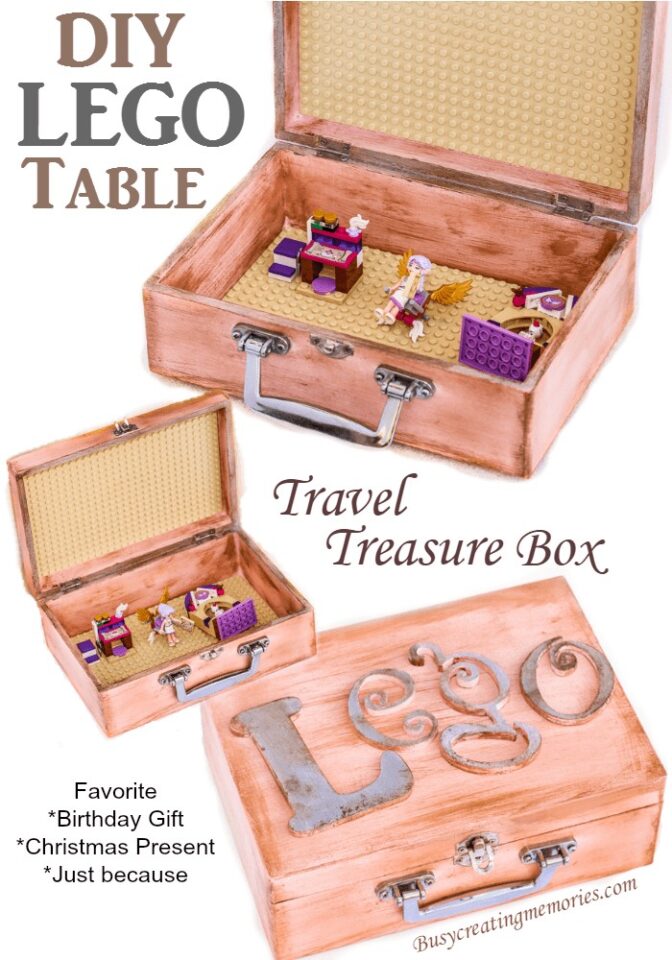 DIY Travel LEGO Table Treasure Box - Best Handmade Gift for kids