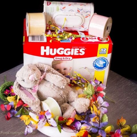 Easy Diaper Basket for Baby's First Easter or Baby Shower