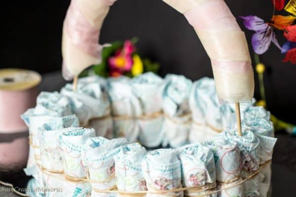 Easy Diaper Basket for Baby's First Easter or Baby Shower