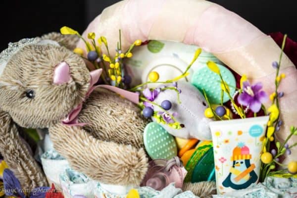 Easy Diaper Basket for Baby's First Easter or Baby Shower