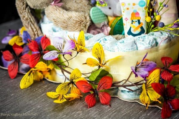 Easy Diaper Basket for Baby's First Easter or Baby Shower