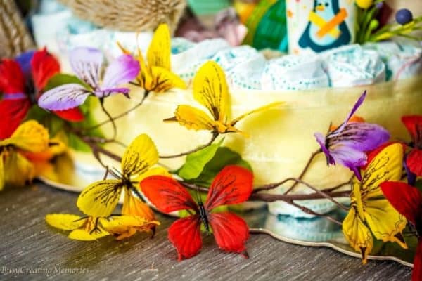 Easy Diaper Basket for Baby's First Easter or Baby Shower