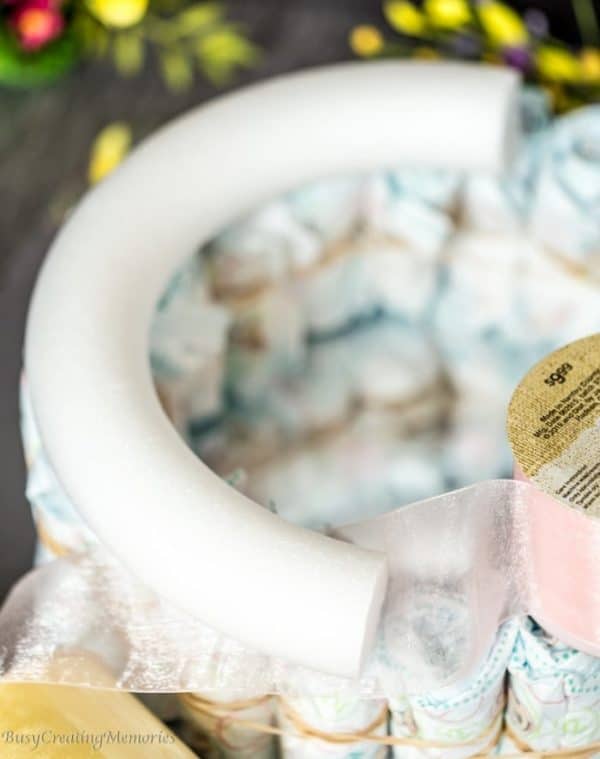 Easy Diaper Basket for Baby's First Easter or Baby Shower