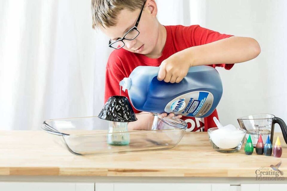 Easy Exploding Volcano Experiment for Kids Science Project