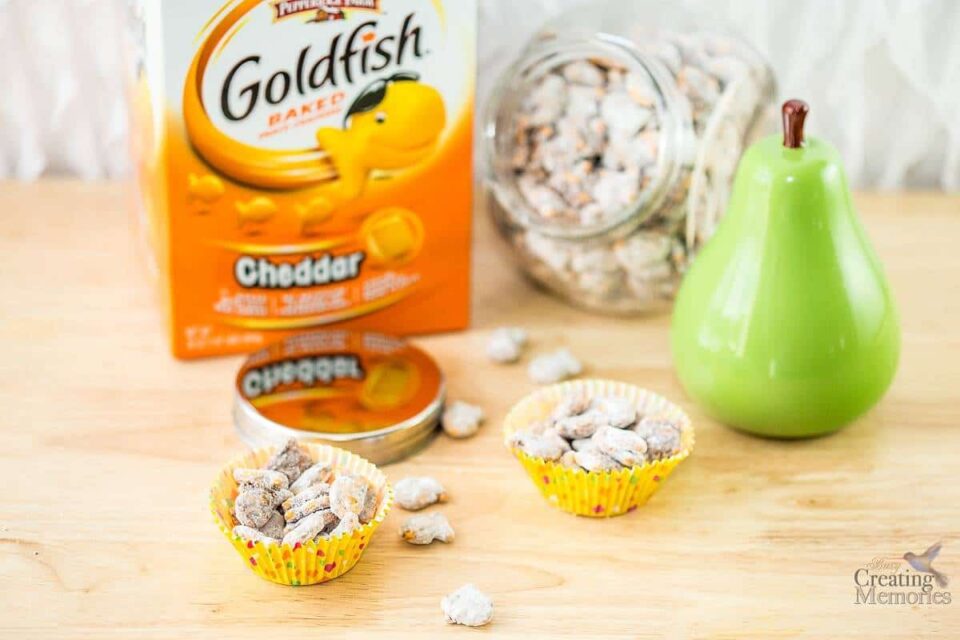 Goldfish crackers Puppy Chow Mix After school Snack