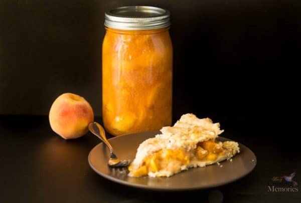 Homemade Canned Peach Pie Filling Recipe with Honey!