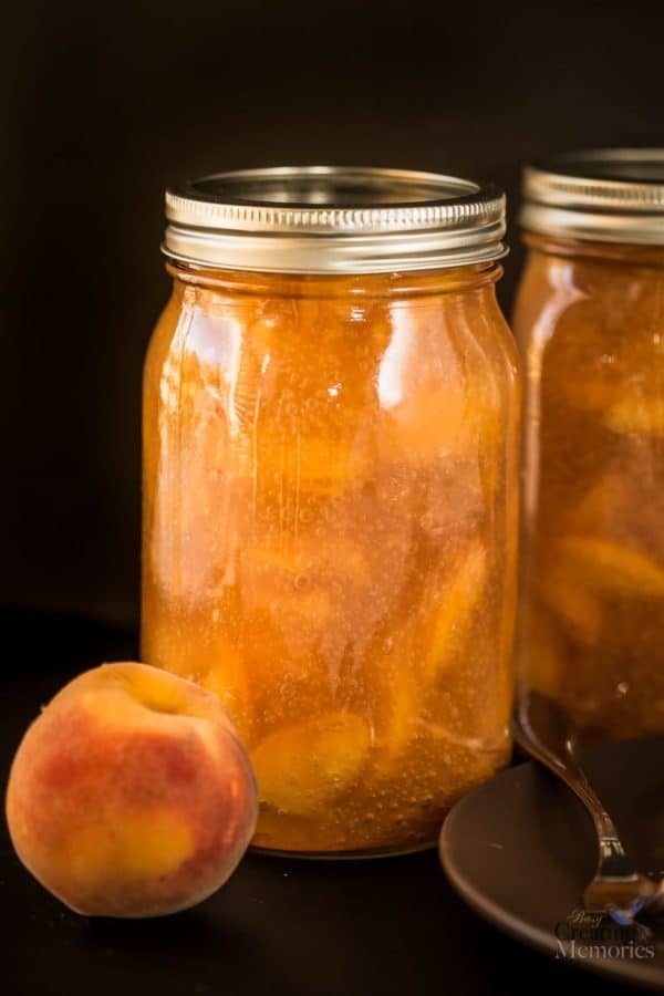Homemade Canned Peach Pie Filling Recipe with Honey!