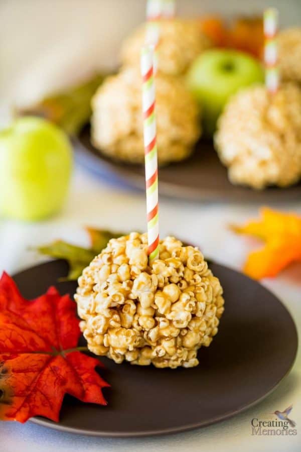 Caramel Apple Popcorn Balls Recipe
