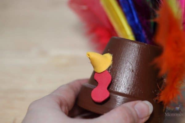 DIY Clay Pot Turkey Craft for kids, Great Last minute Thanksgiving Craft