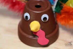 DIY Clay Pot Turkey Craft for kids, Great Last minute Thanksgiving Craft