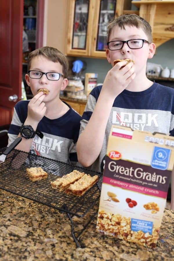 Fruit Filled Breakfast Cereal Bars Recipe for an easy Morning on the go