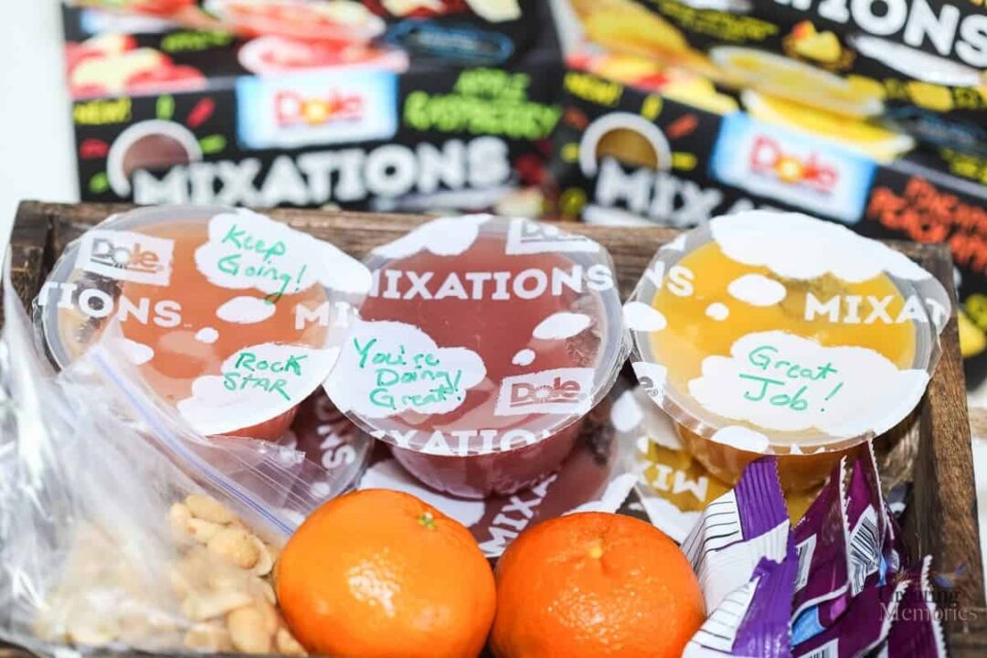 DIY Homework Snack Station + Printable featuring DOLE Mixations