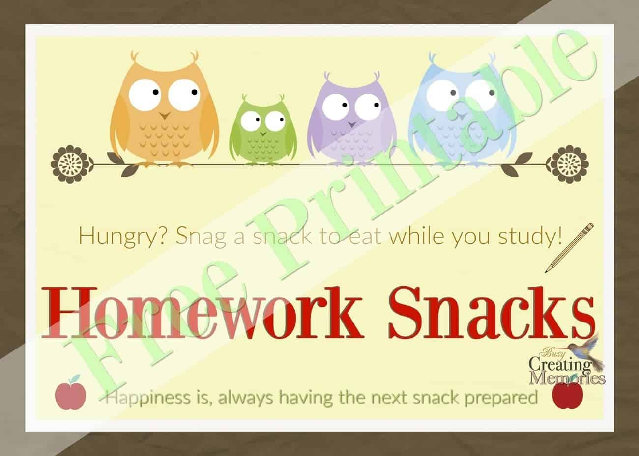 DIY Homework Snack Station + Printable featuring DOLE Mixations