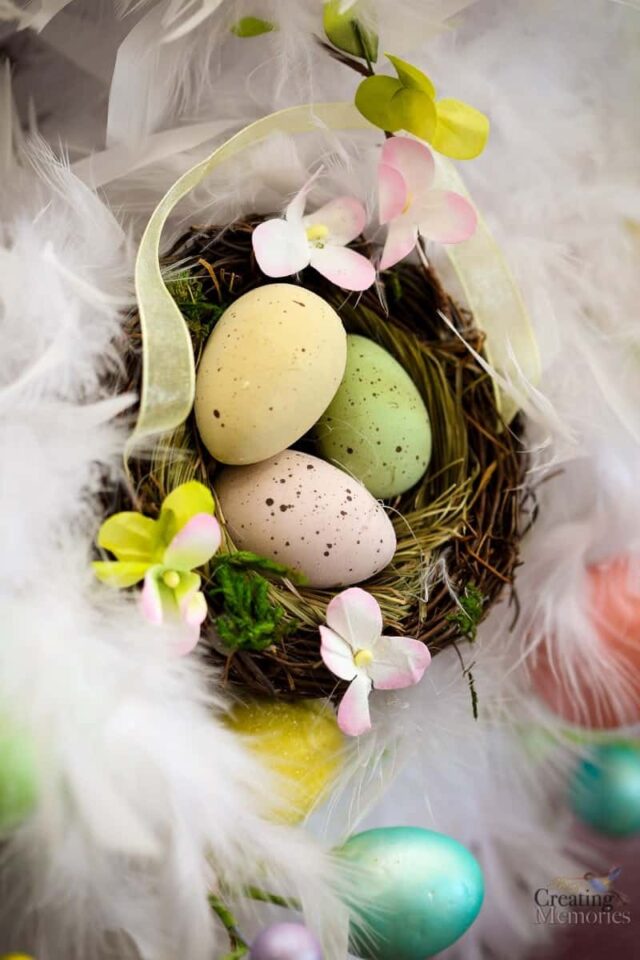 Stunning Chic DIY Feather Easter Wreath in only 30 minutes