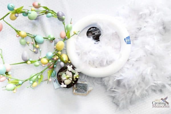 Stunning Chic DIY Feather Easter Wreath in only 30 minutes