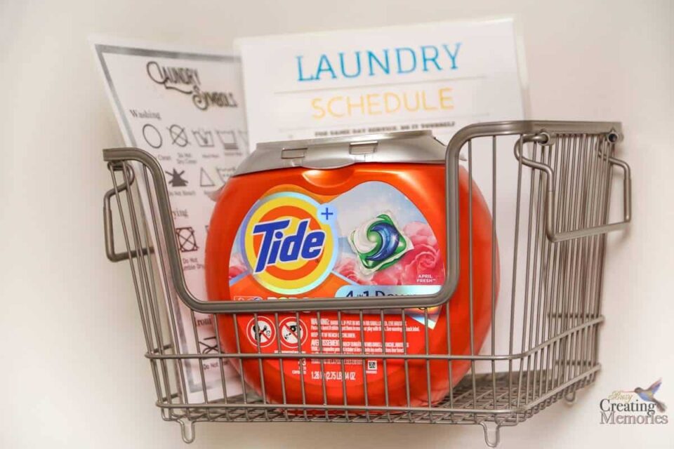 Laundry Room Hacks + Free Laundry Schedule Printable