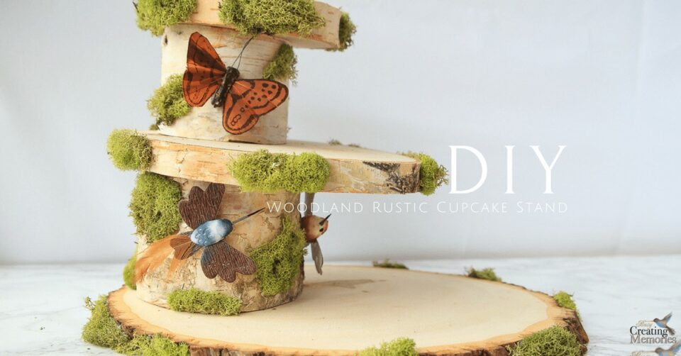 Rustic Cupcake Stand for an Easy Woodland Fairy Dessert Centerpiece