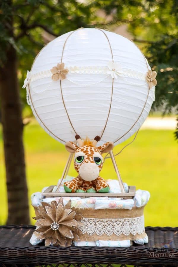 Easy Hot Air Balloon Diaper Cake for a fabulous Baby shower