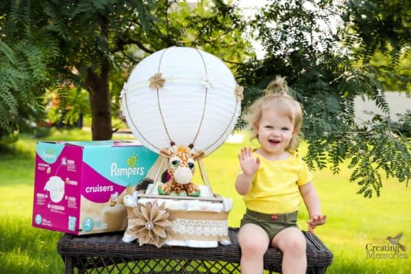 Easy Hot Air Balloon Diaper Cake for a fabulous Baby shower