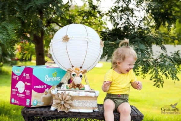 Easy Hot Air Balloon Diaper Cake for a fabulous Baby shower