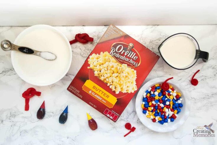 Mother Goose Popcorn Party Mix: Wonder Woman Inspired