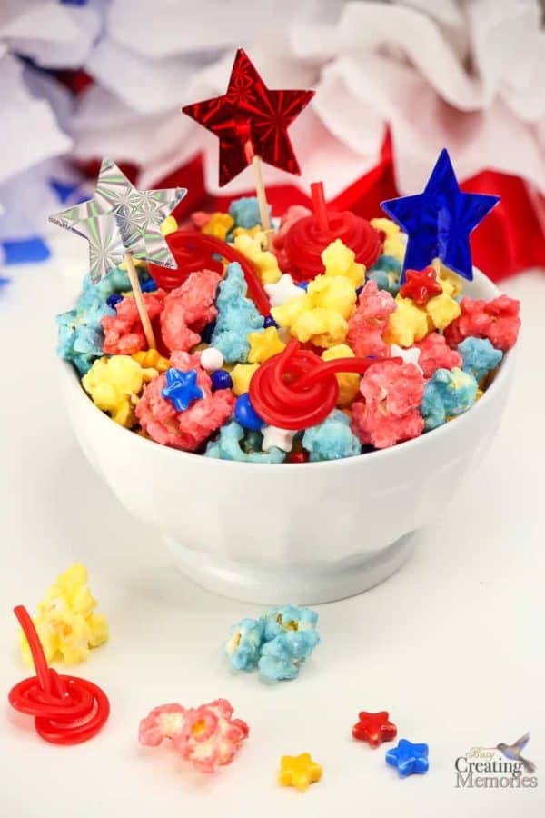 Mother Goose Popcorn Party Mix: Wonder Woman Inspired