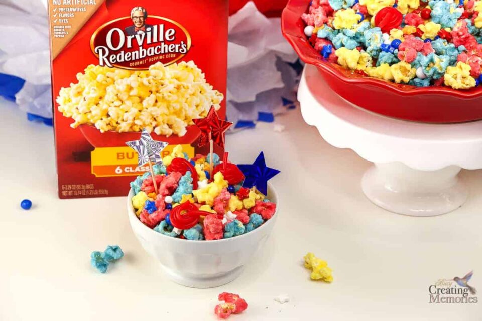 Mother Goose Popcorn Party Mix: Wonder Woman Inspired