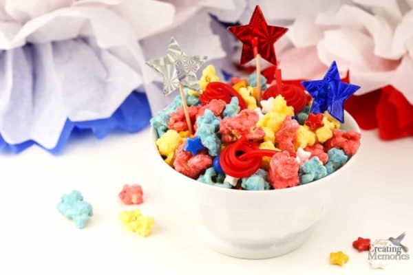 Mother Goose Popcorn Party Mix: Wonder Woman Inspired