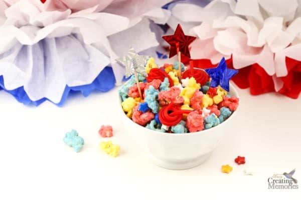 Mother Goose Popcorn Party Mix: Wonder Woman Inspired