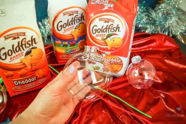 Make a Simple Goldfish Filled Kids Christmas Ornament in 10 minutes!