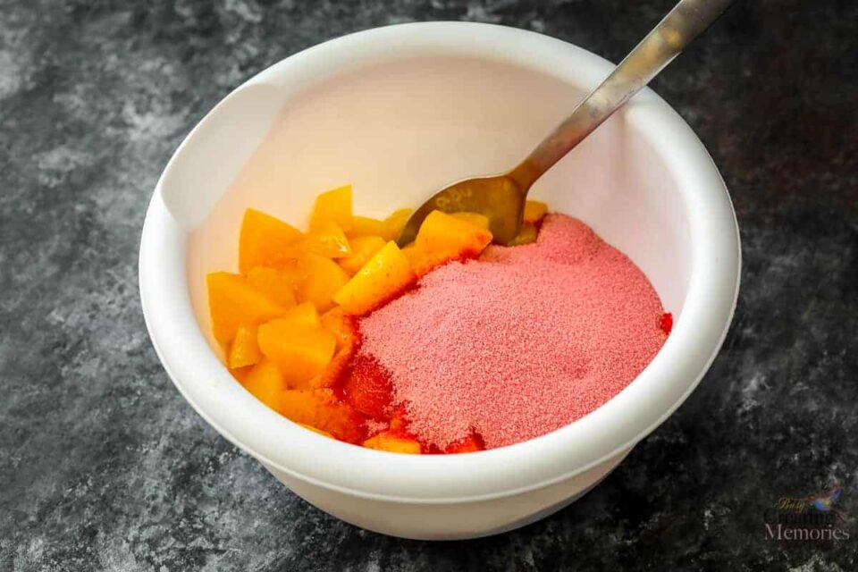 Peach & Raspberry Fluff Recipe Best Jello Fruit salad for a social dinner