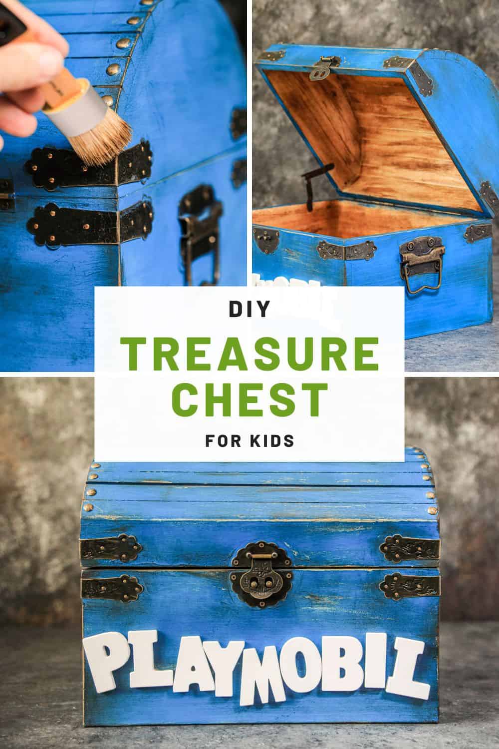 DIY Treasure Chest Toy Box for Kids (Hand Painted)