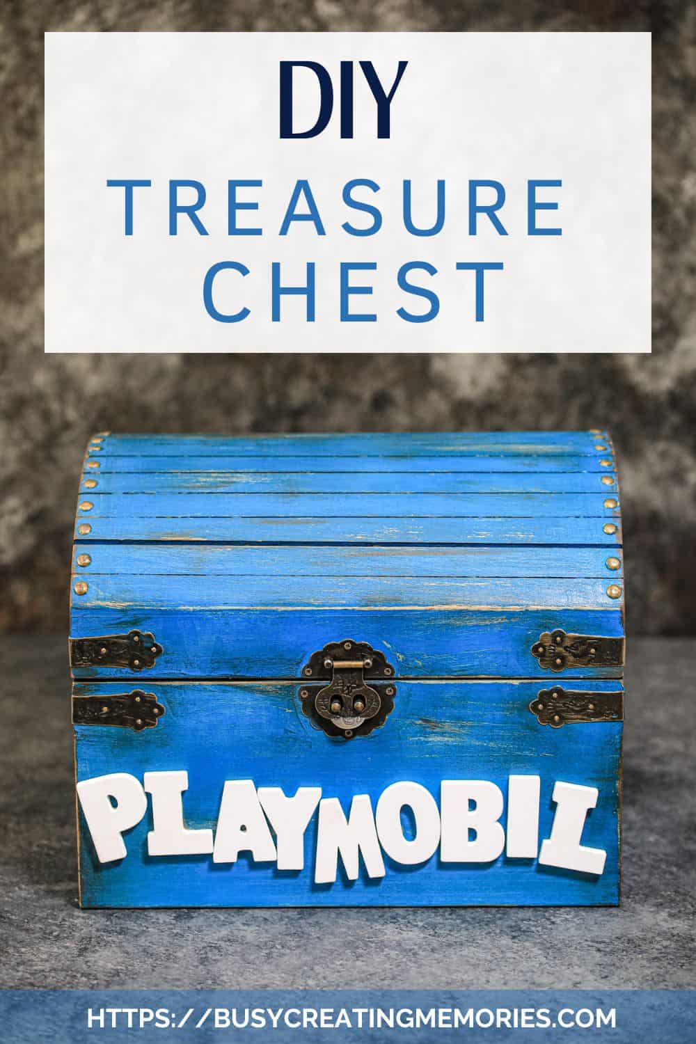 DIY Treasure Chest Toy Box for Kids (Hand Painted)