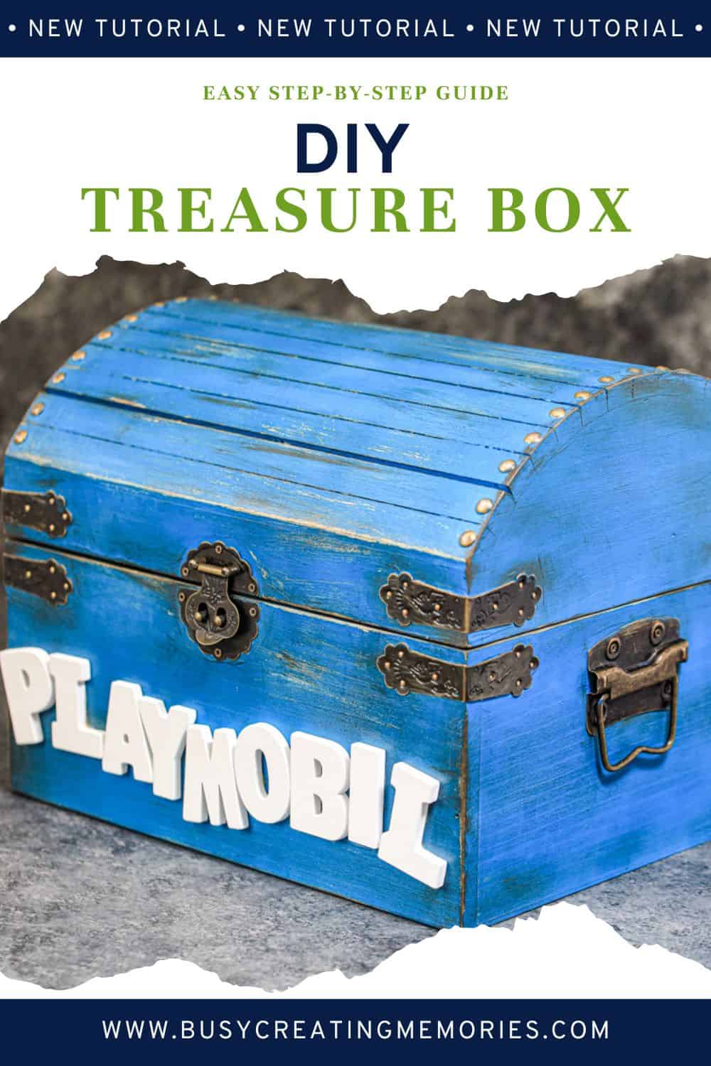 DIY Treasure Chest Toy Box for Kids (Hand Painted)