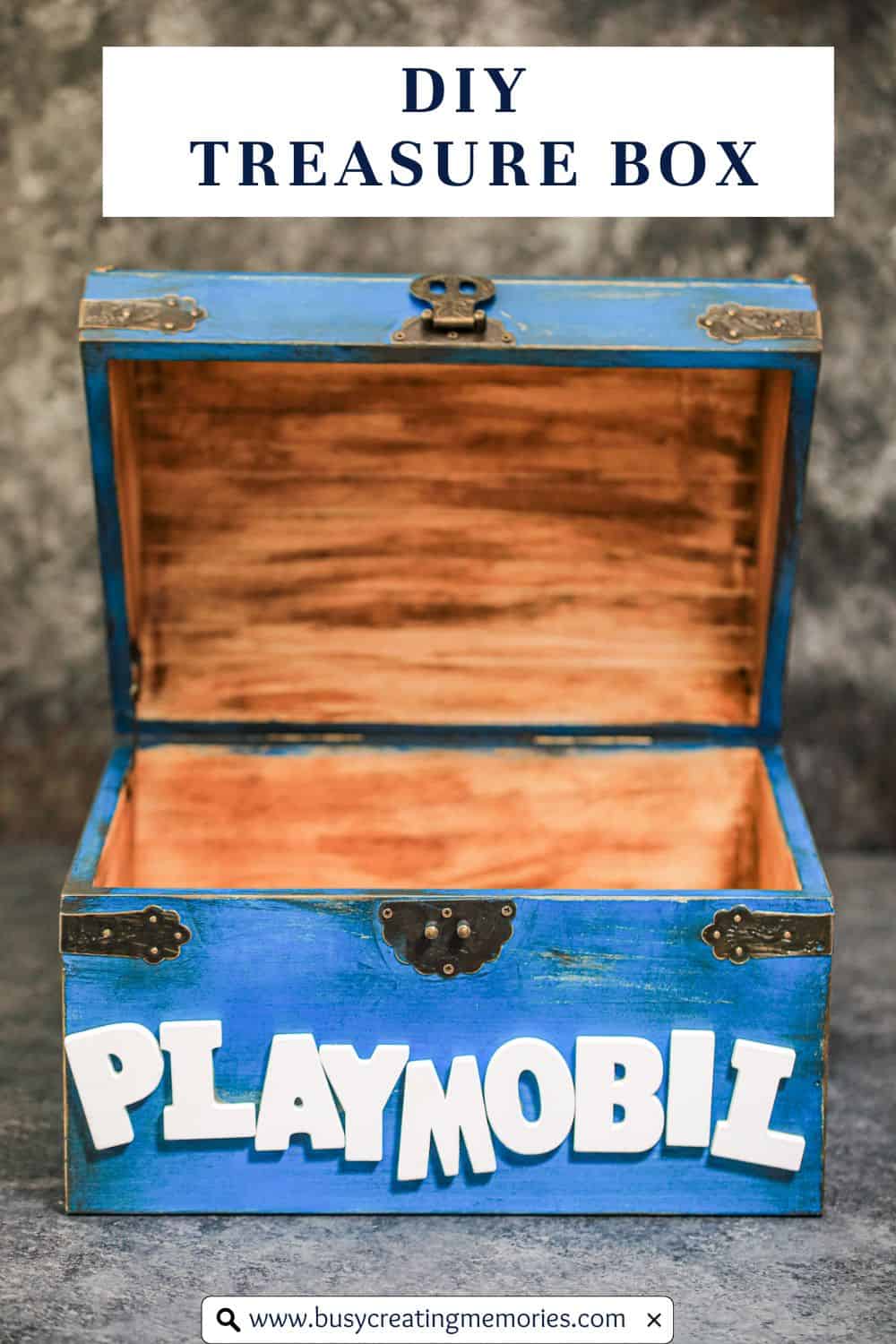 DIY Treasure Chest Toy Box for Kids (Hand Painted)