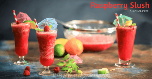 Tropical Raspberry Luscious Slush Punch Recipe for Holiday Parties