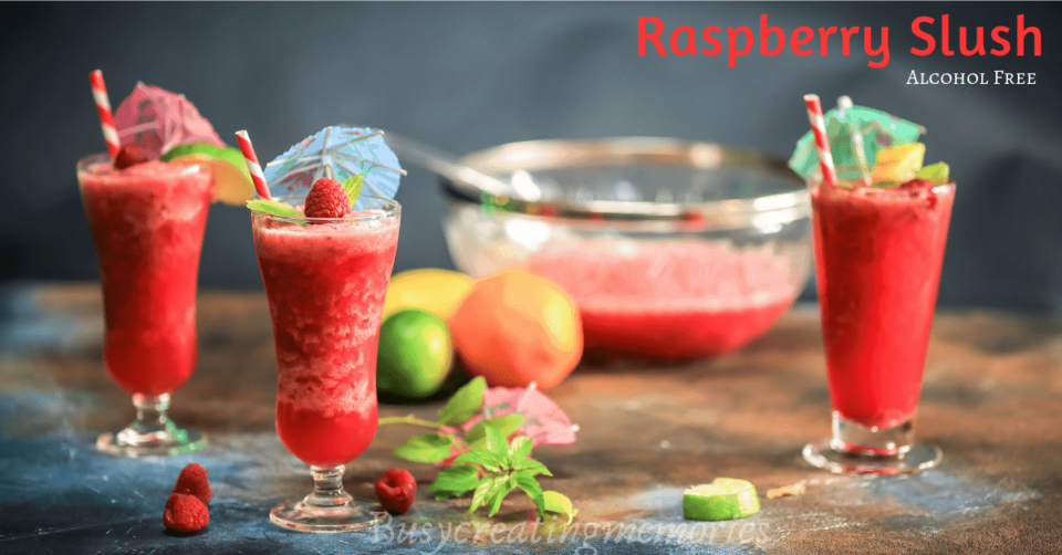 Tropical Raspberry Luscious Slush Punch Recipe for Holiday Parties