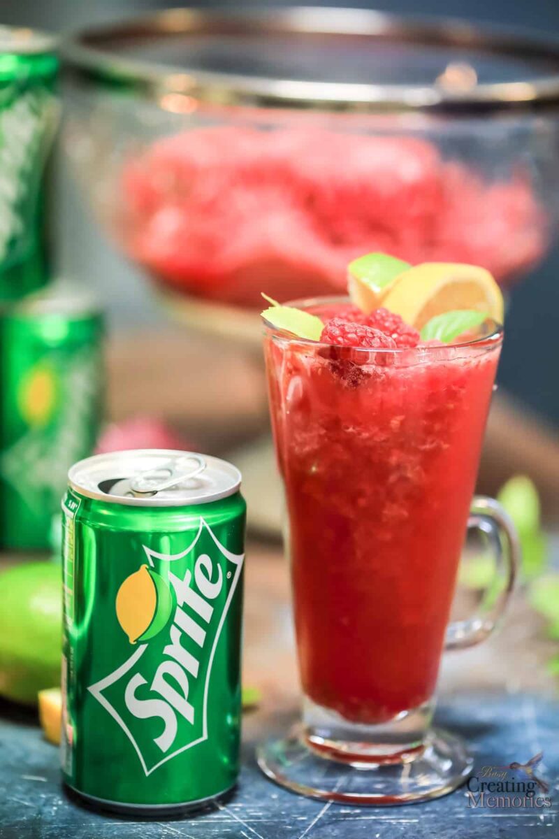 Tropical Raspberry Luscious Slush Punch Recipe for Holiday Parties