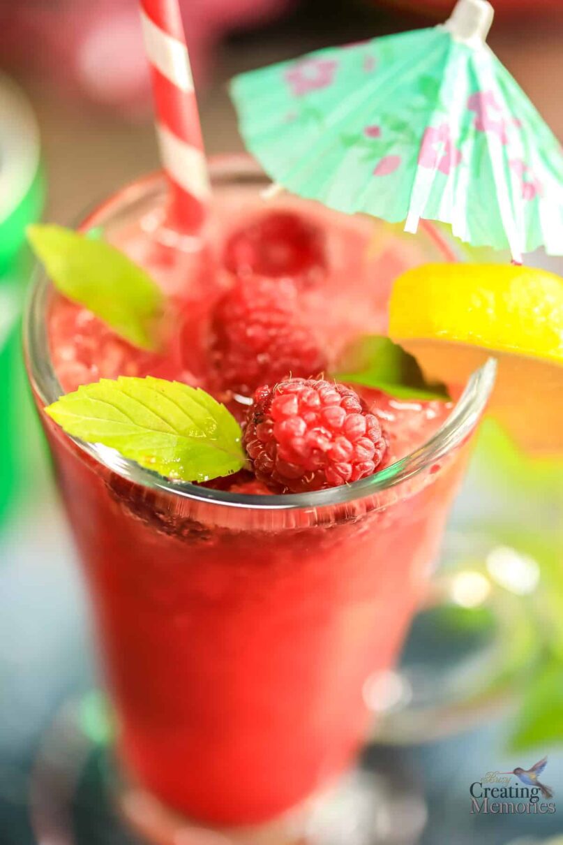 Tropical Raspberry Luscious Slush Punch Recipe for Holiday Parties