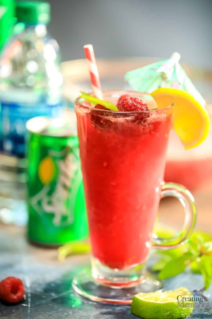 Tropical Raspberry Luscious Slush Punch Recipe for Holiday Parties