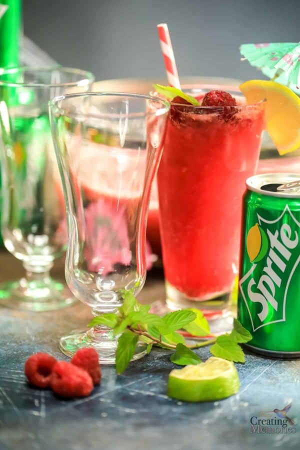 Tropical Raspberry Luscious Slush Punch Recipe for Holiday Parties