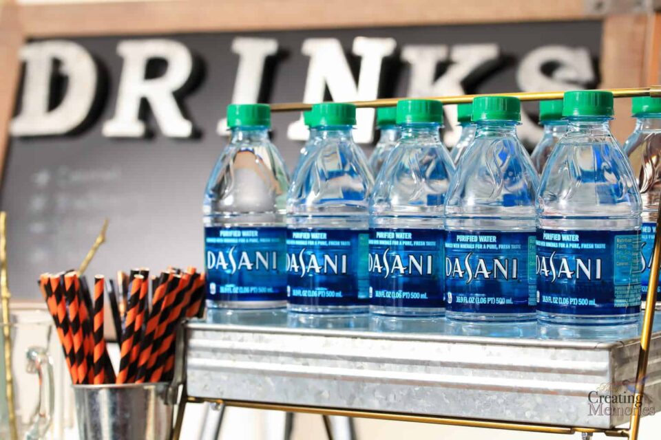 Easy DIY Holiday Drink Station Soda Bar Tablescape