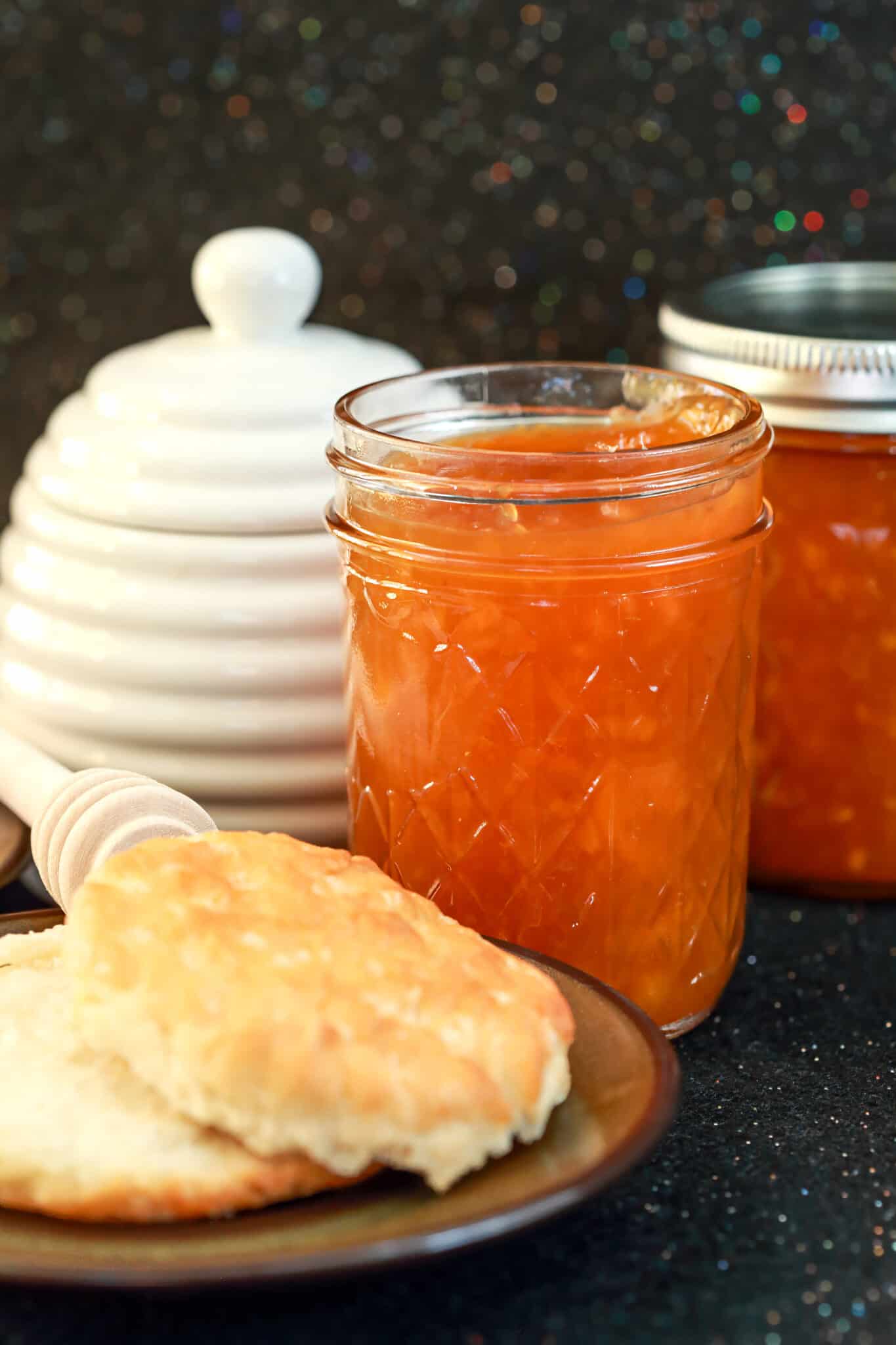 Easy Peach Jam with Maple Syrup