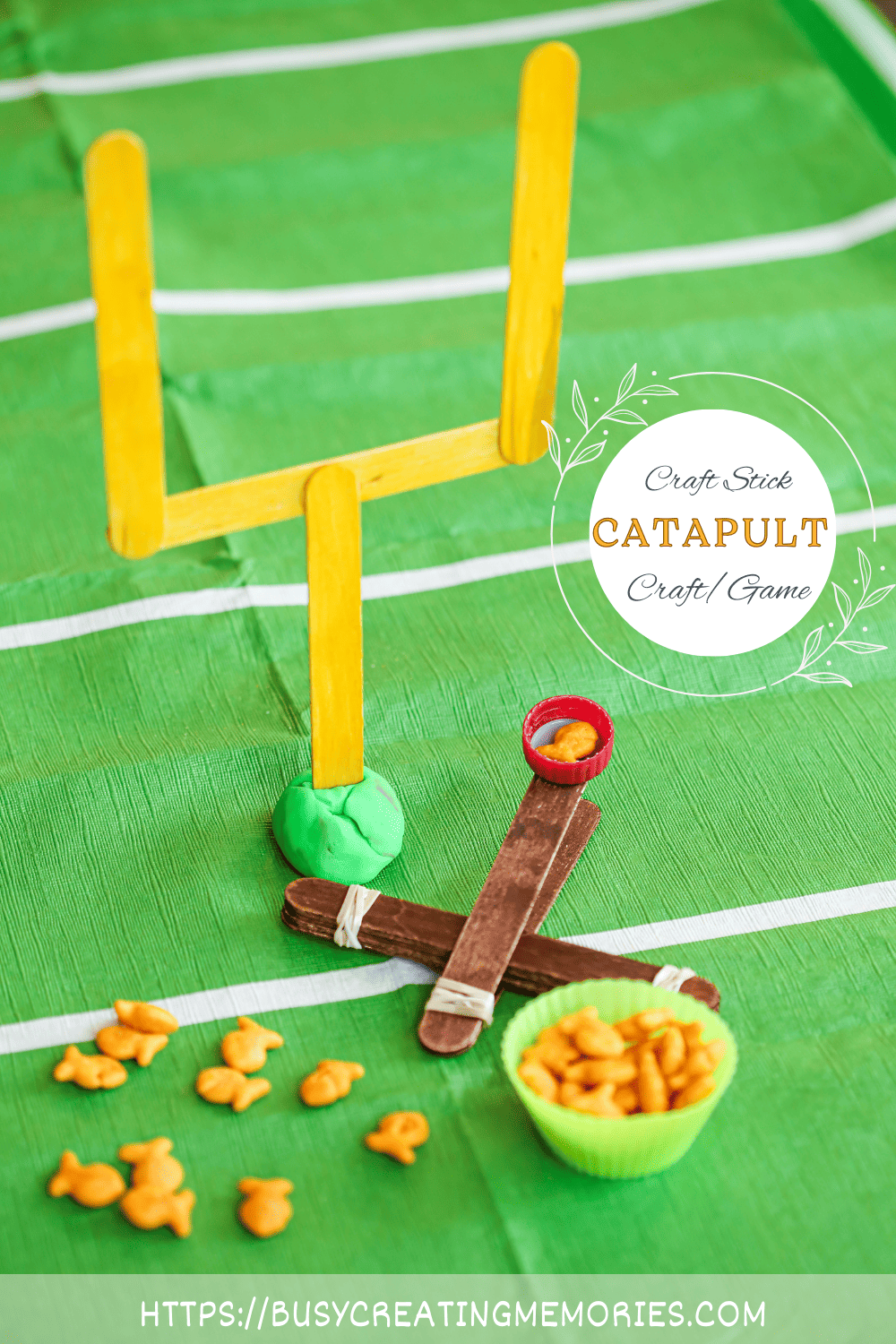 Popsicle Stick Catapult Mini football Game Craft